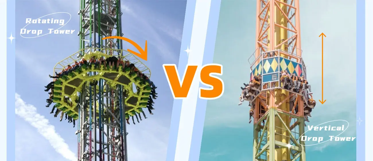 Drop Tower - Double Ascent & Descent Speed Make Double Crowd